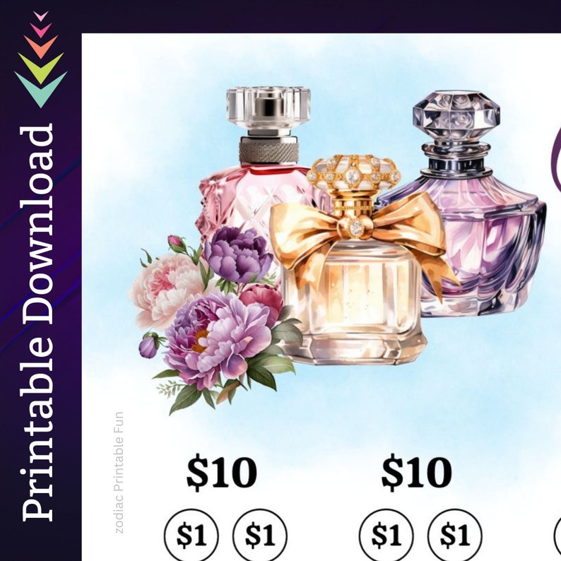 Perfume Savings Challenge Printable for Women Sweet Perfume Spray Scent ...