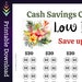 Low Income Savings Challenge Printable for Family Cash Budgeting Goal ...
