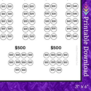 A6 Savings Challenge Printable Insert for New Kitchen Refrigerator ...