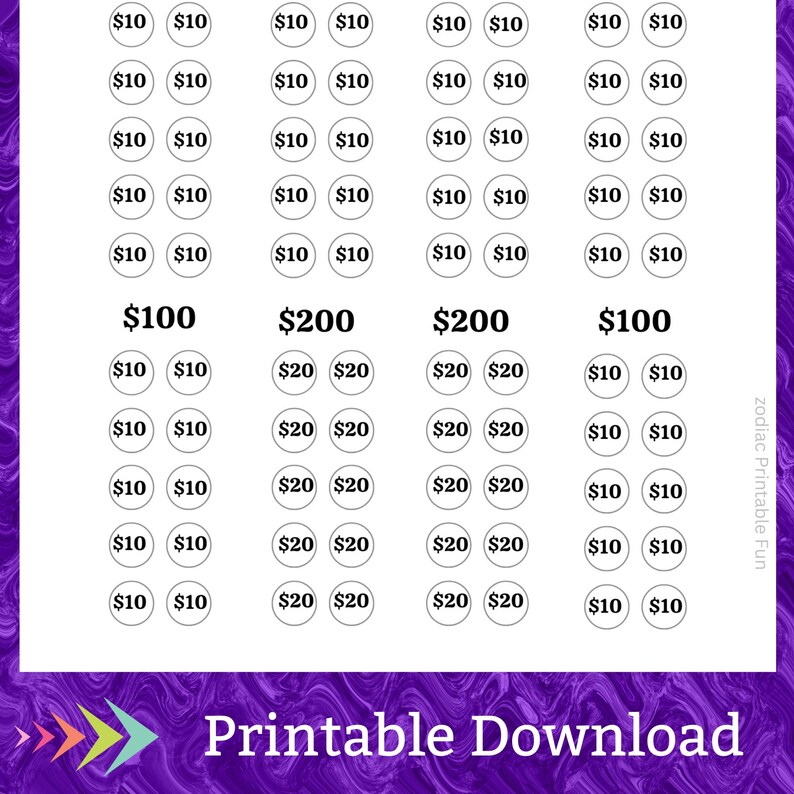 Black Friday Savings Challenge Printable Holiday Gift Money Saving ...