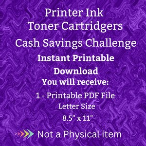 Printer Toner Cartridge Savings Challenge Printable for Computer Laser ...