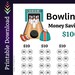 Bowling Night Savings Challenge Printable for Family Game Night Out ...
