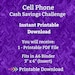 Smartphone Savings Challenge A6 Mini Budget Binder Insert Printable for ...