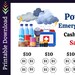 Emergency Kit Savings Challenge Printable for Survival Food Preparation ...