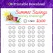 Summer Savings Challenge Printable for Family Vacation Summer ...