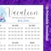 Family Vacation Cash Savings Challenge Printable for Saving Money for ...