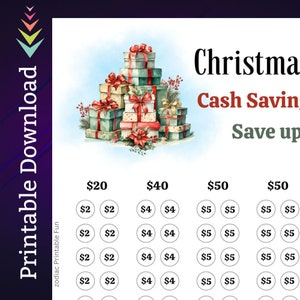 Christmas Presents Savings Challenge Printable Xmas Weekly Paycheck ...