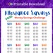 Kids Allowance Savings Challenge Printable for Children Budgeting Cash ...