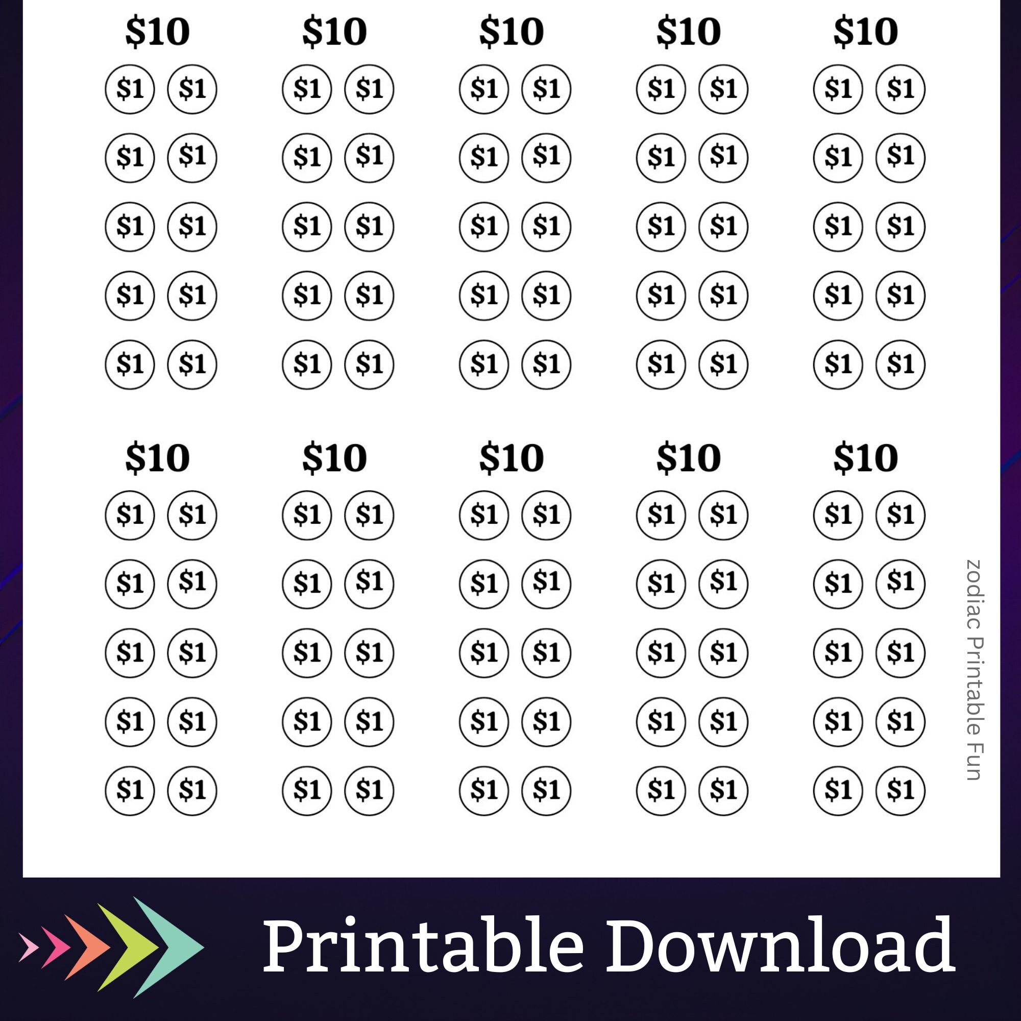 Bowling Night Savings Challenge Printable for Family Game Night Out ...