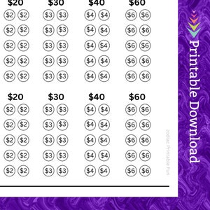 Computer Printer Cash Savings Challenge Printable for Home Office ...