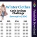 Women Winter Clothes Savings Challenge Printable for Ladies Warm Winter ...