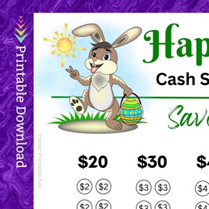Easter Saving Challenge Printable for Easter Basket Easter Egg Hunt for ...