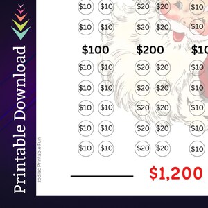 Save Money for Christmas Challenge Printable for Holiday Countdown Cash ...