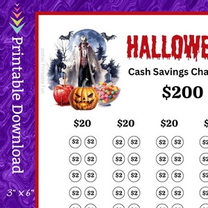 A6 Halloween Cash Savings Challenge Printable Budget Binder Insert for ...