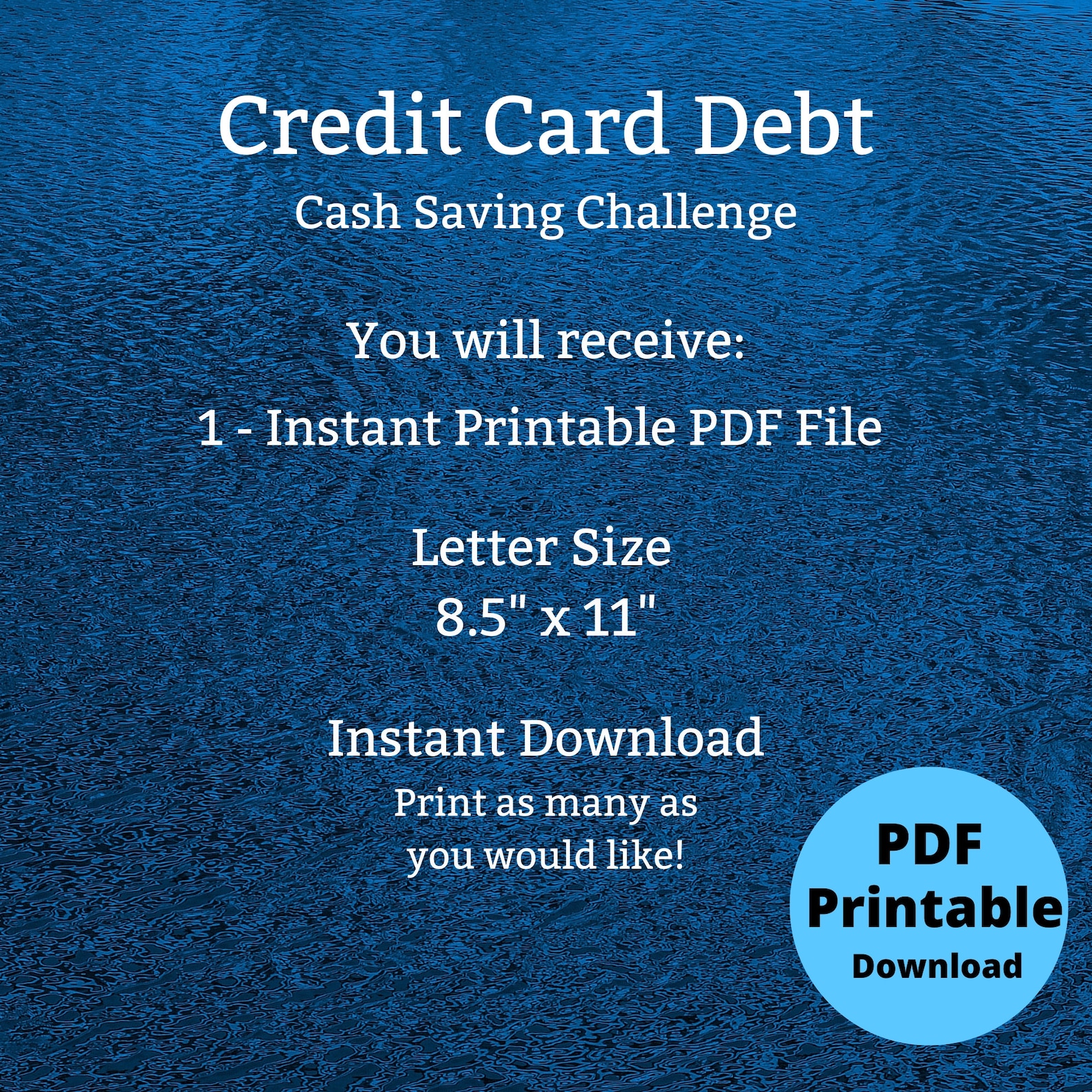 Credit Card Debt Payoff Tracker Saving Challenge Printable - Etsy