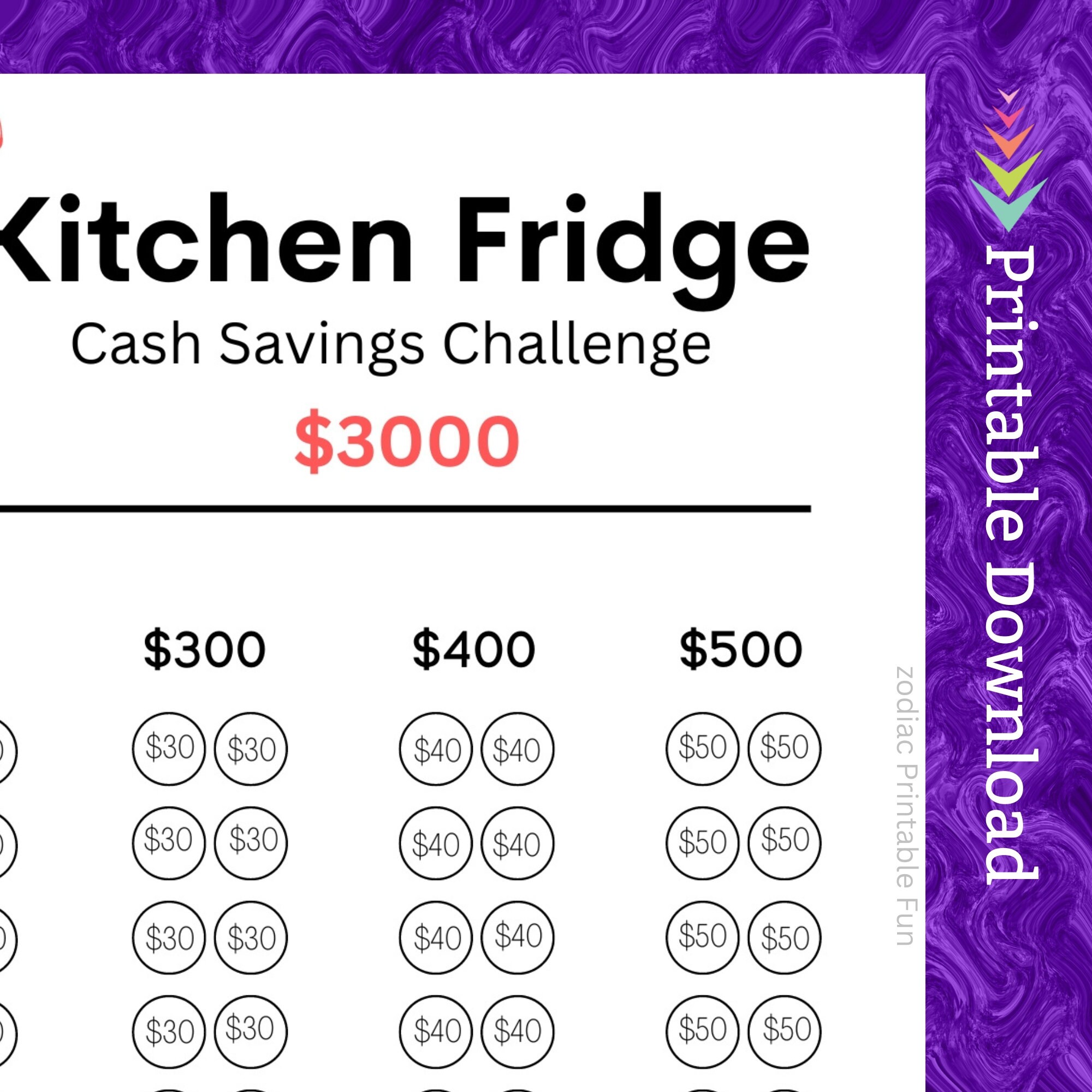 New Appliance Savings Challenge Printable for Kitchen Refrigerator ...