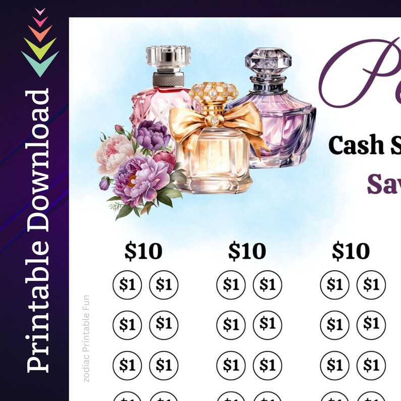 Perfume Savings Challenge Printable for Women Sweet Perfume Spray Scent ...