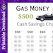 Gas Pump Savings Challenge Printable Car Maintenance Cash Saving Budget ...