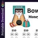 Bowling Night Savings Challenge Printable for Family Game Night Out ...