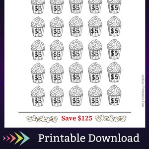 Movie Savings Challenge Printable for Family Night Out Money Saving ...