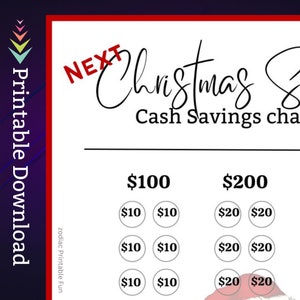 A6 Save Money for Christmas Challenge Printable for Holiday Countdown ...