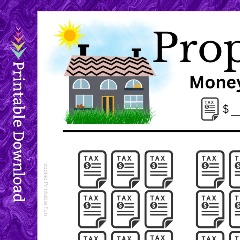 Property Tax Saving Challenge Printable for Real Estate Tax for Cash ...