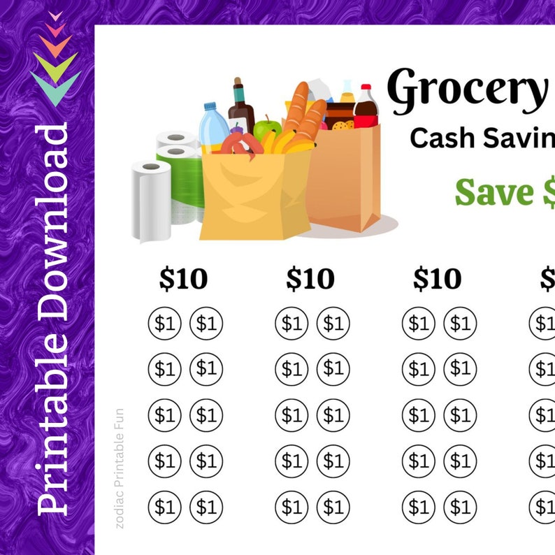 Food Savings Challenge Printable for Kitchen Pantry Stock up - Etsy