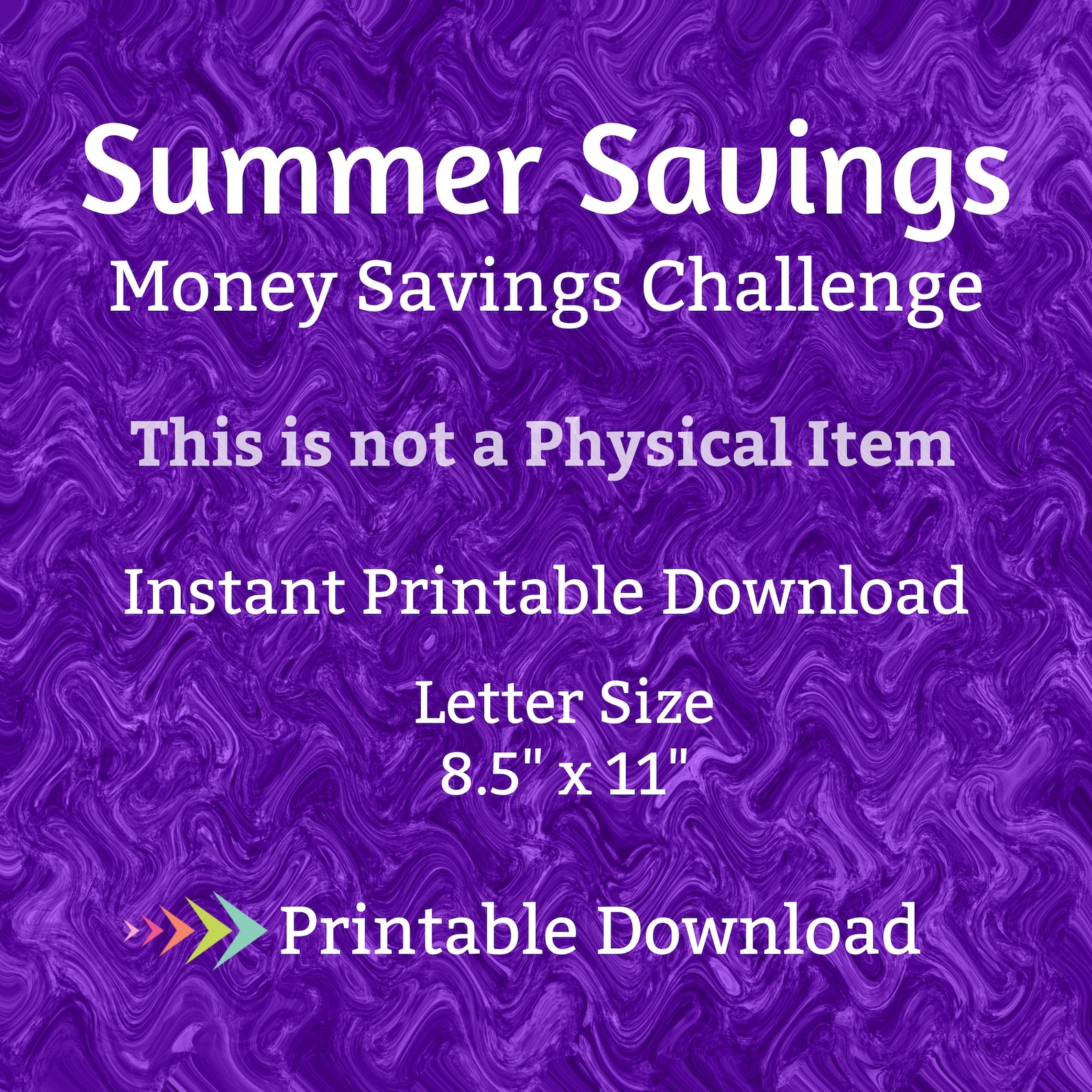 Summer Savings Challenge Printable for Family Vacation Summer ...