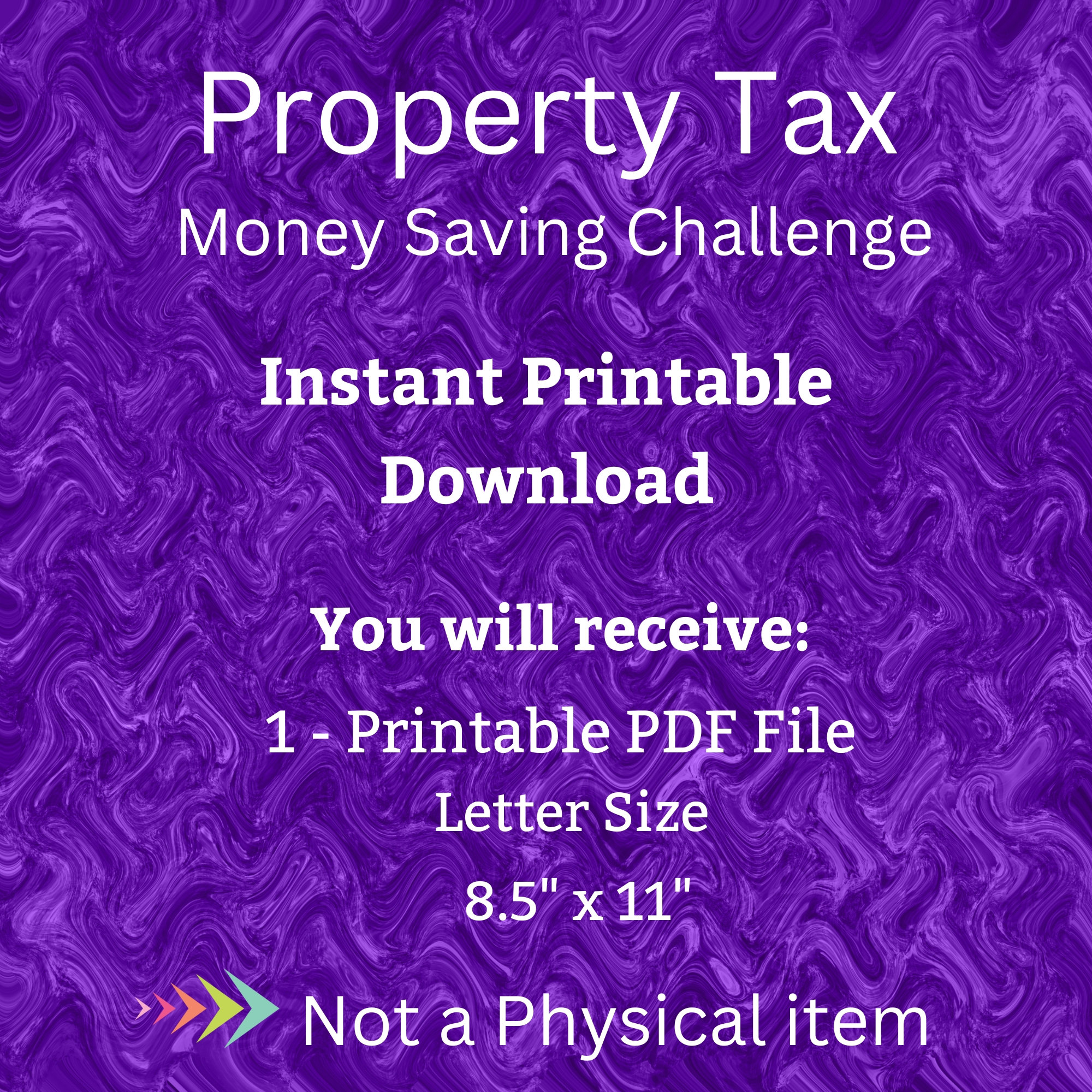 Property Tax Saving Challenge Printable for Real Estate Tax for Cash ...
