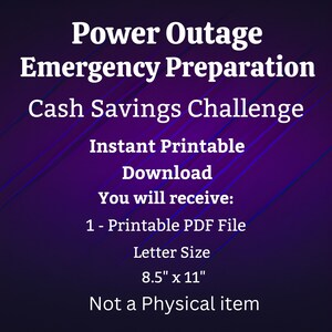Emergency Kit Savings Challenge Printable for Survival Food Preparation ...