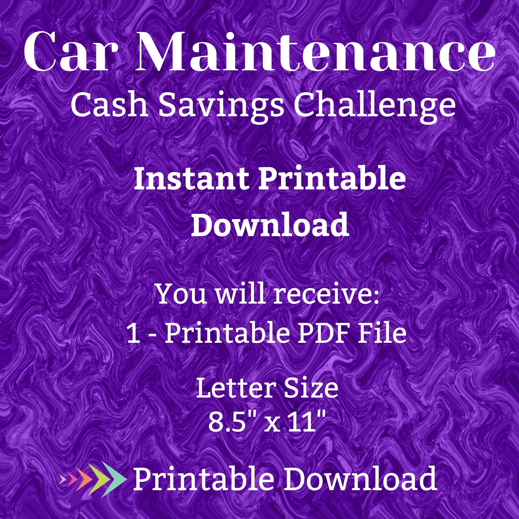 Car Savings Challenge Printable for Car Maintenance for Auto - Etsy Canada