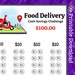 A6 Food Delivery Savings Challenge Printable Insert for Restaurant Food ...