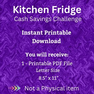 New Appliance Savings Challenge Printable for Kitchen Refrigerator ...