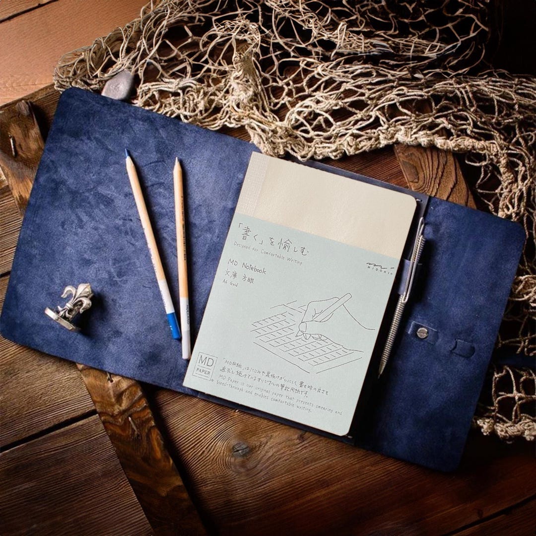 Midori A5 Notebook Cover With Pen Holder, Midori A4 Leather Cover ...