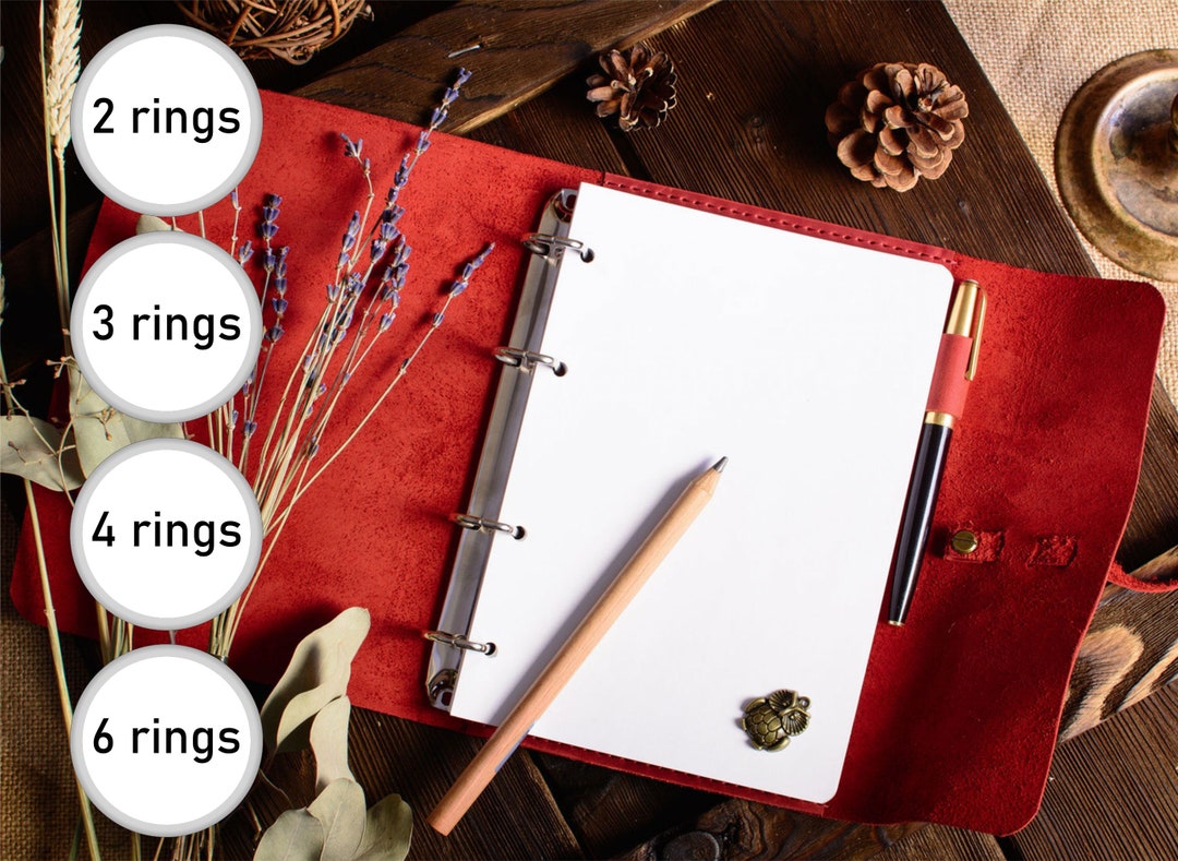Leather Binder A4,personalized Ring Binder,4 Ring Binder,leather Binder ...