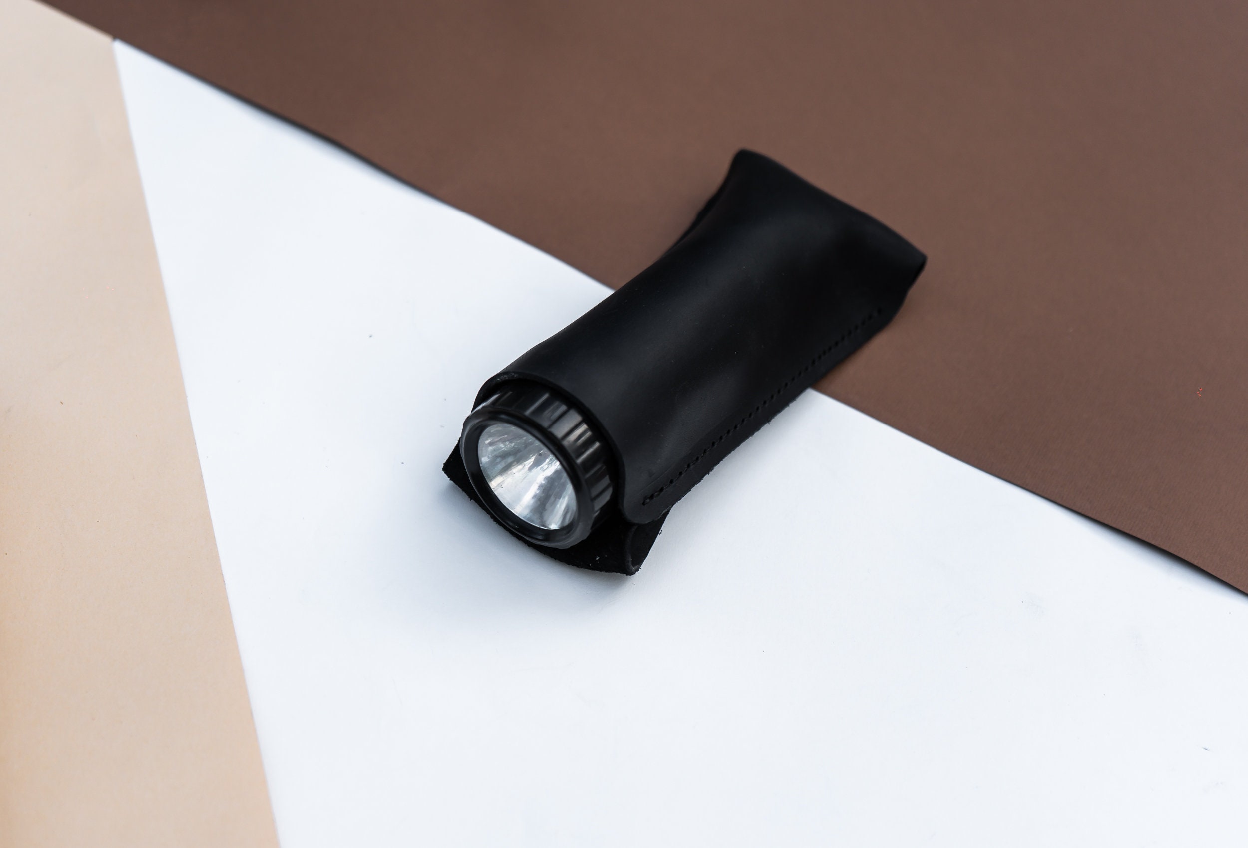 Leather Flashlight Holsterflashlight Belt Carrierleather - Etsy