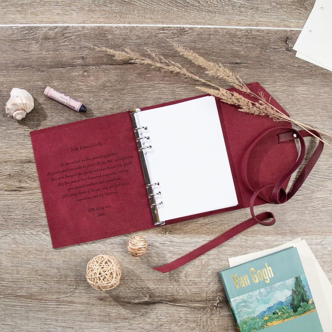 Personalized Refillable Binder,planner Binder A4,a5 Binder Leather,6 ...