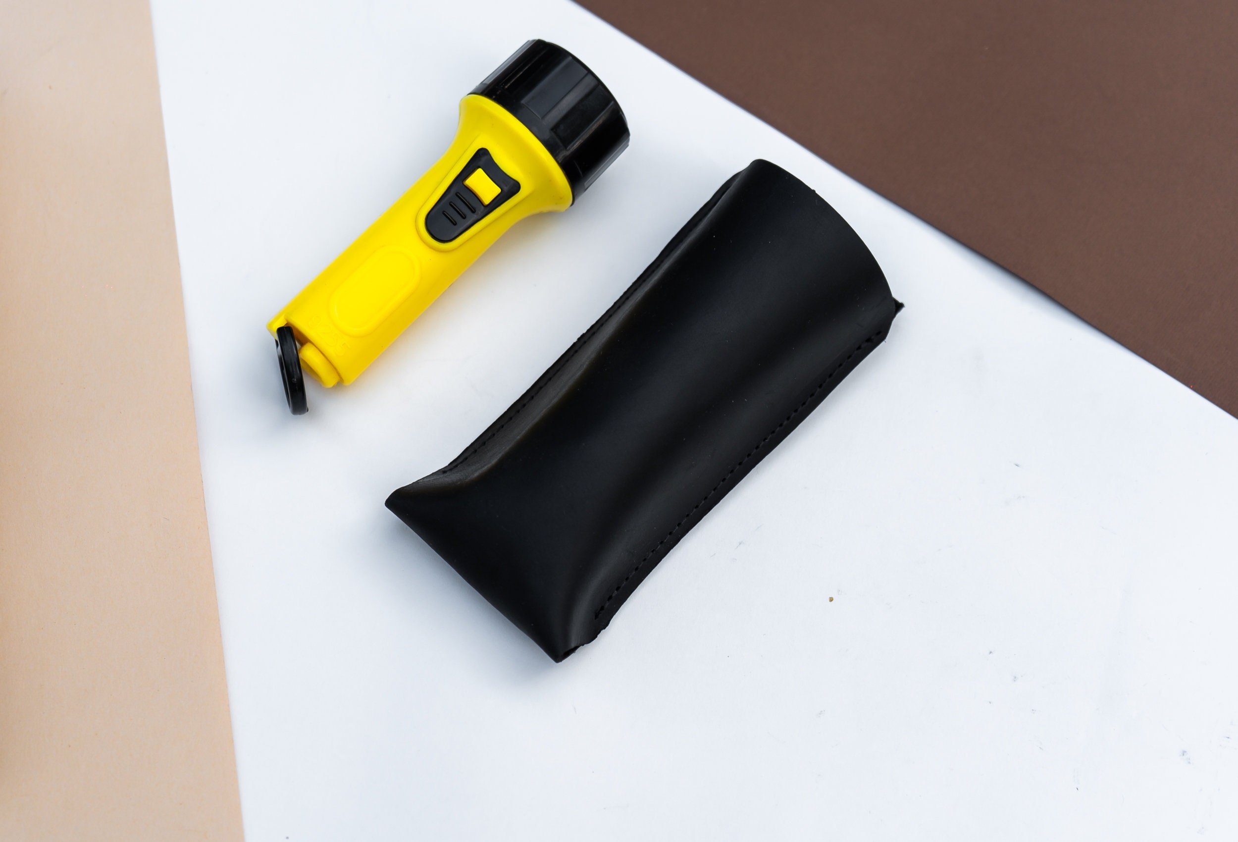 Leather Flashlight Holsterflashlight Belt Carrierleather - Etsy