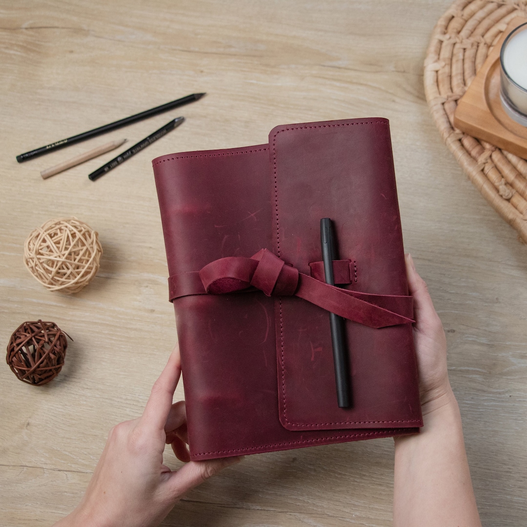 Leather Binder 3 Ring,leather Three Ring Binder,leather Binder Cover ...