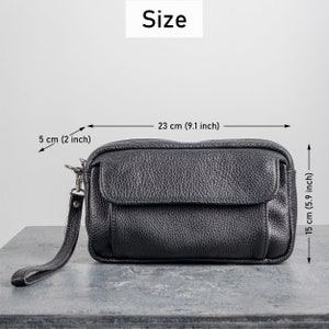 Leather Mens Clutch Bag, Wristlet Clutch Purse Men, Clutch for Men ...