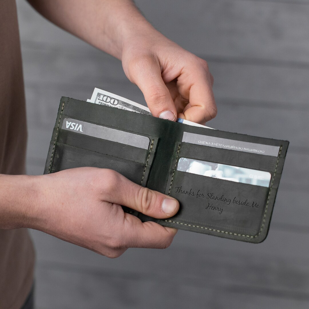Personalized Wallet Men Leather,personalized Bifold Wallet,engraved ...