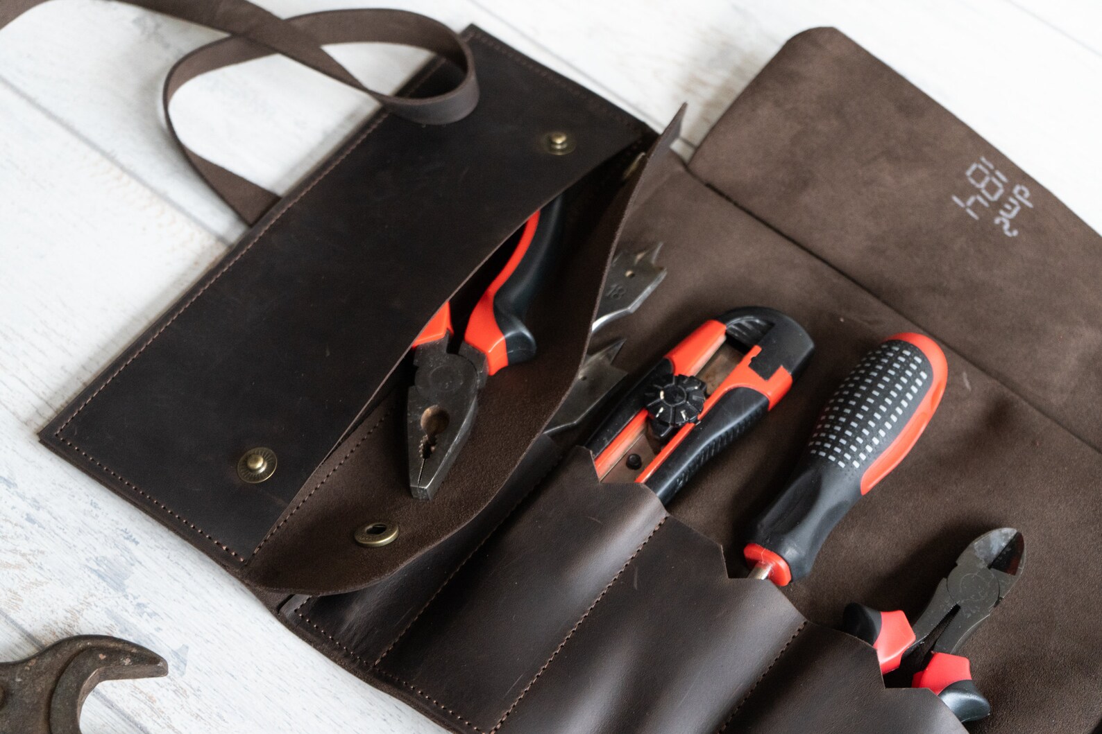 Tool Roll for Wrenches,leather Tool Roll,tool Bag for Men,leather Tool ...