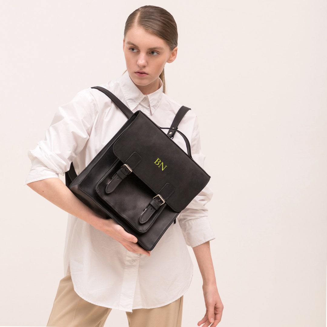 Personalized Leather Backpack,womens Backpack Purse,leather Messenger ...