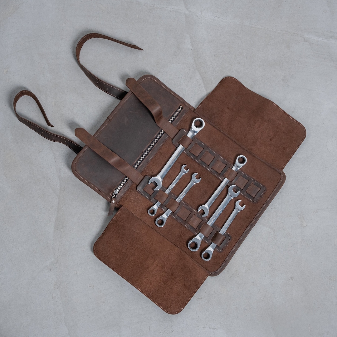 Leather Tool Roll Motorcycle, Leather Tool Roll Bag, Tool Roll ...