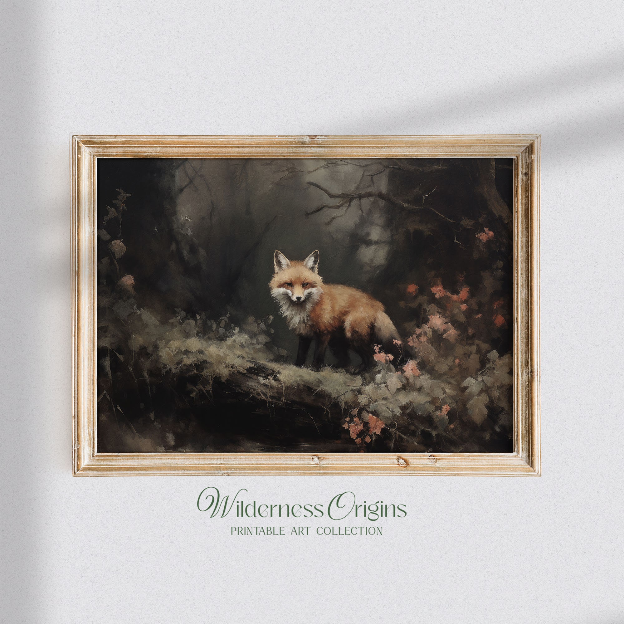 Red Fox / Cottagecore Print Moody Wall Art Dark Aesthetic - Etsy