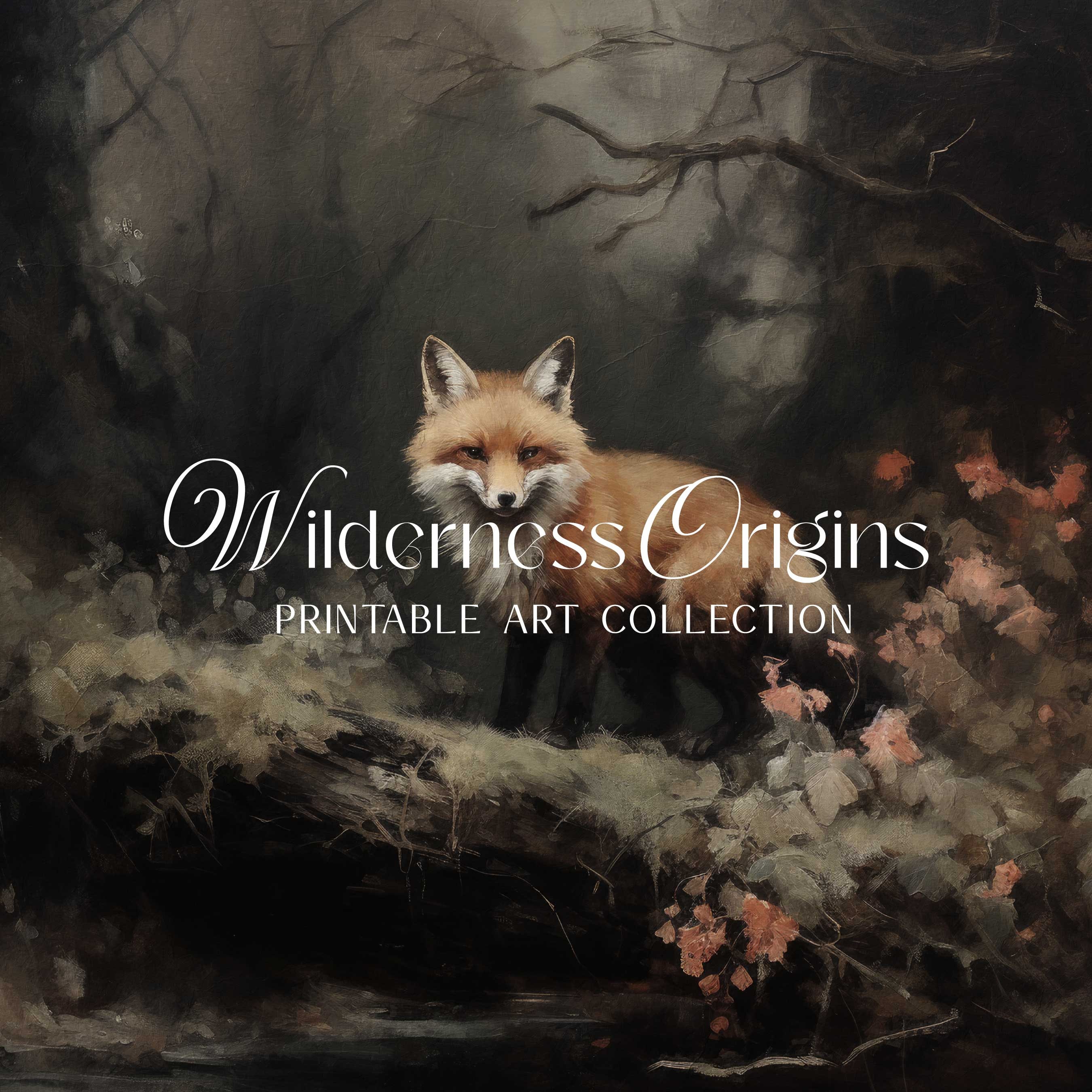 Red Fox / Cottagecore Print Moody Wall Art Dark Aesthetic - Etsy