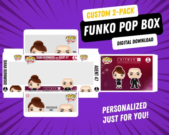 High-quality Custom Funko Pop Box Figure Illustrations 2 - Etsy