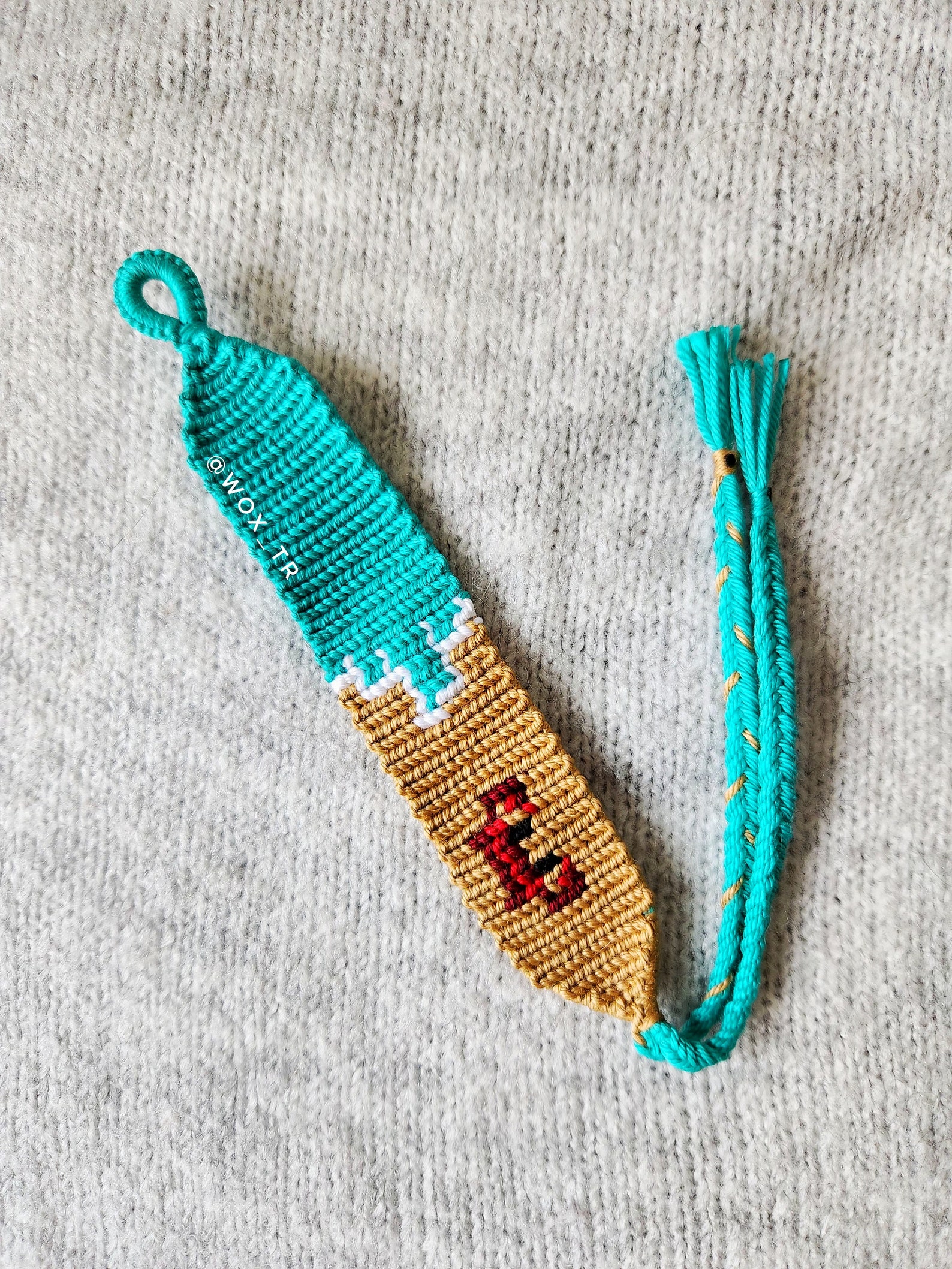 Handmade Summer-themed Friendship Bracelet – Adjustable Macrame Anklet ...