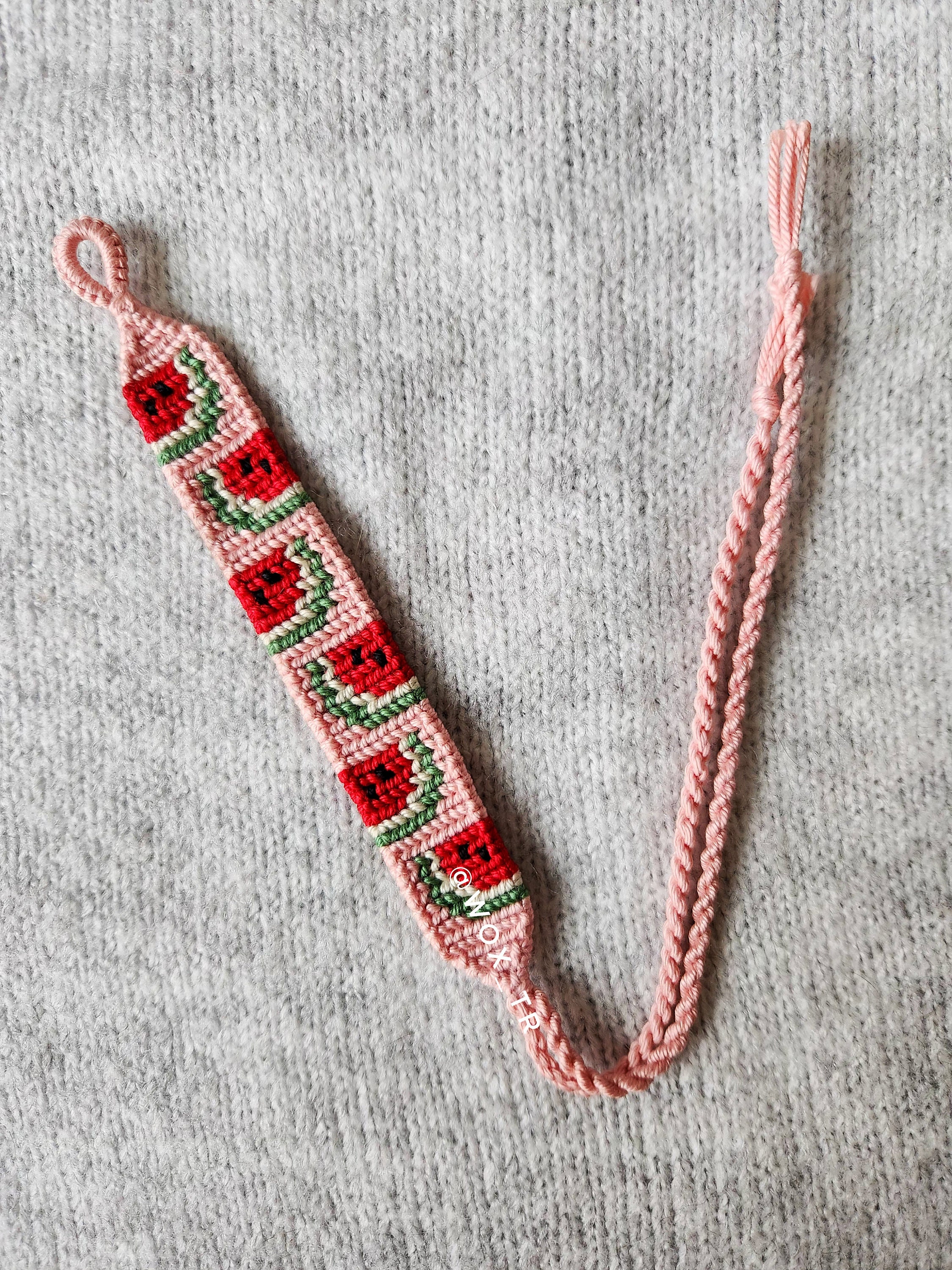 Handmade Summer-themed Friendship Bracelet – Adjustable Macrame Anklet ...