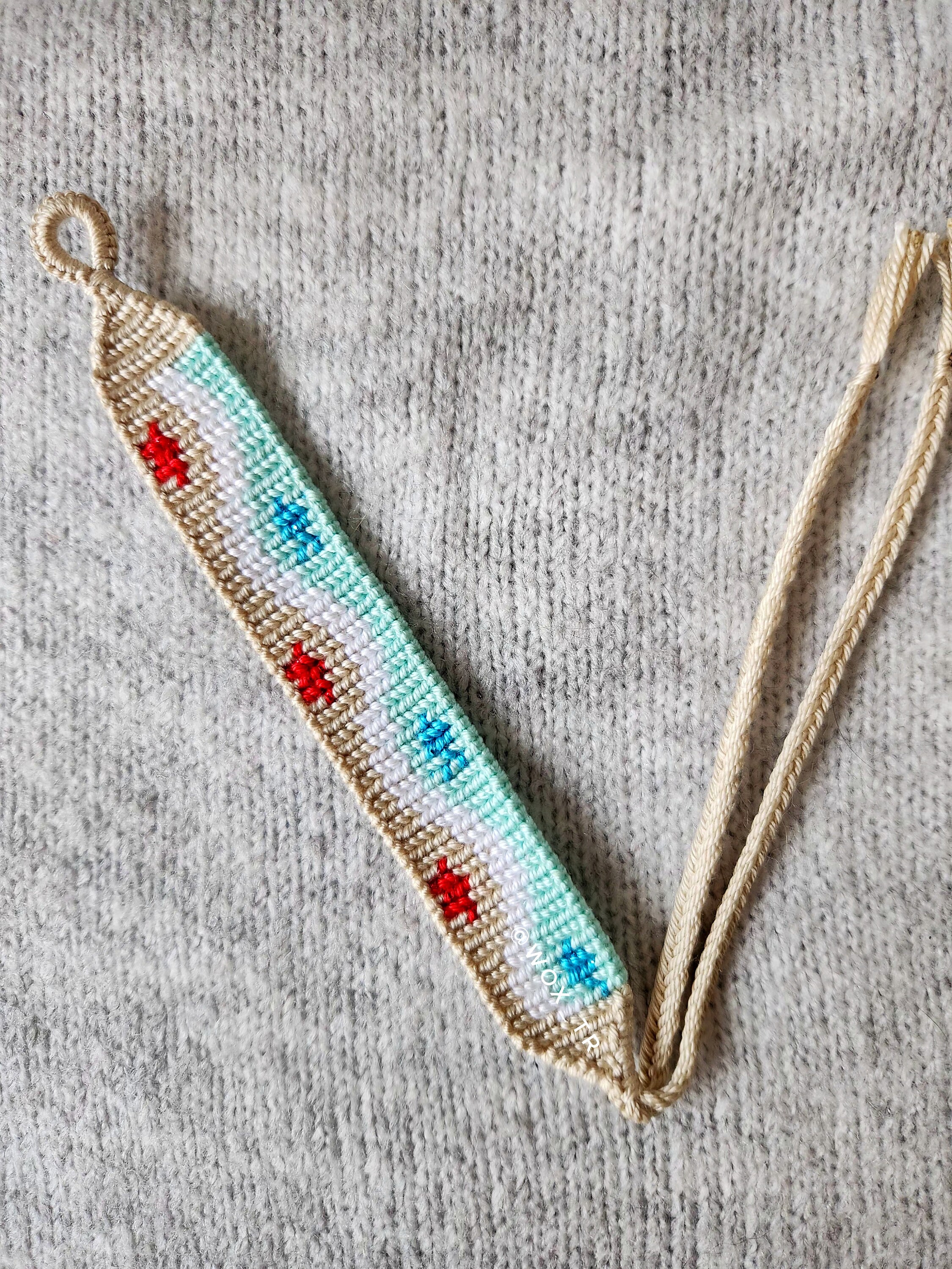 Handmade Summer-themed Friendship Bracelet – Adjustable Macrame Anklet ...